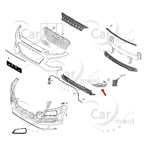 Kratka zaślepka zderzaka - lewa - Hyundai KONA - 86565-J9010 - Oryginał ...