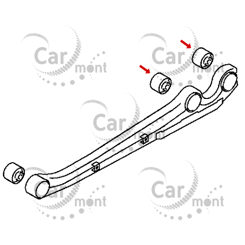 Tuleja wahacza wzdłużnego - tylna - Pajero Sport K94 K96 KH - MR267105 ...