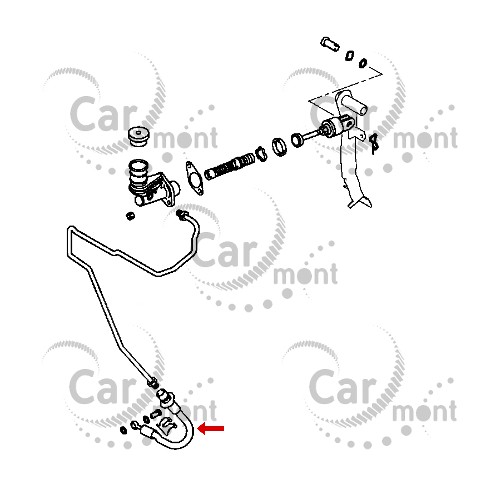 Wężyk wysprzęglika / pompy sprzęgła - Pajero III 2.5TD - MR418486 ...